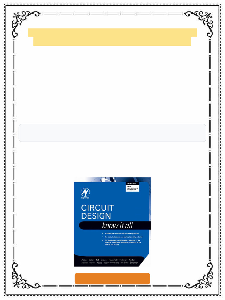 Circuit Design Know It All First Edition Darren Ashby ebook no delay ...