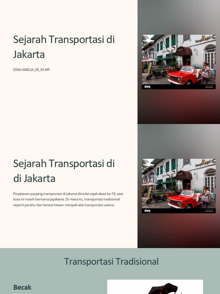 Sejarah Transportasi Jakarta dari Tradisional ke Modern | PDF