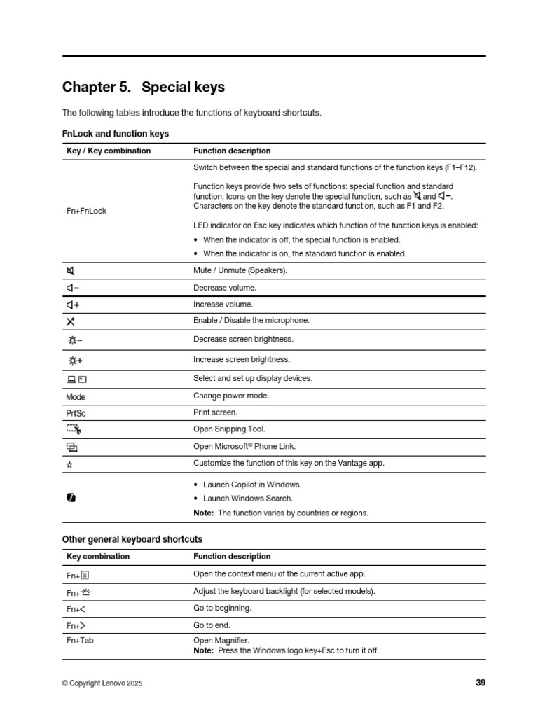 Keyboard Shortcuts and Functions Guide | PDF | Keyboard Shortcut | Usb