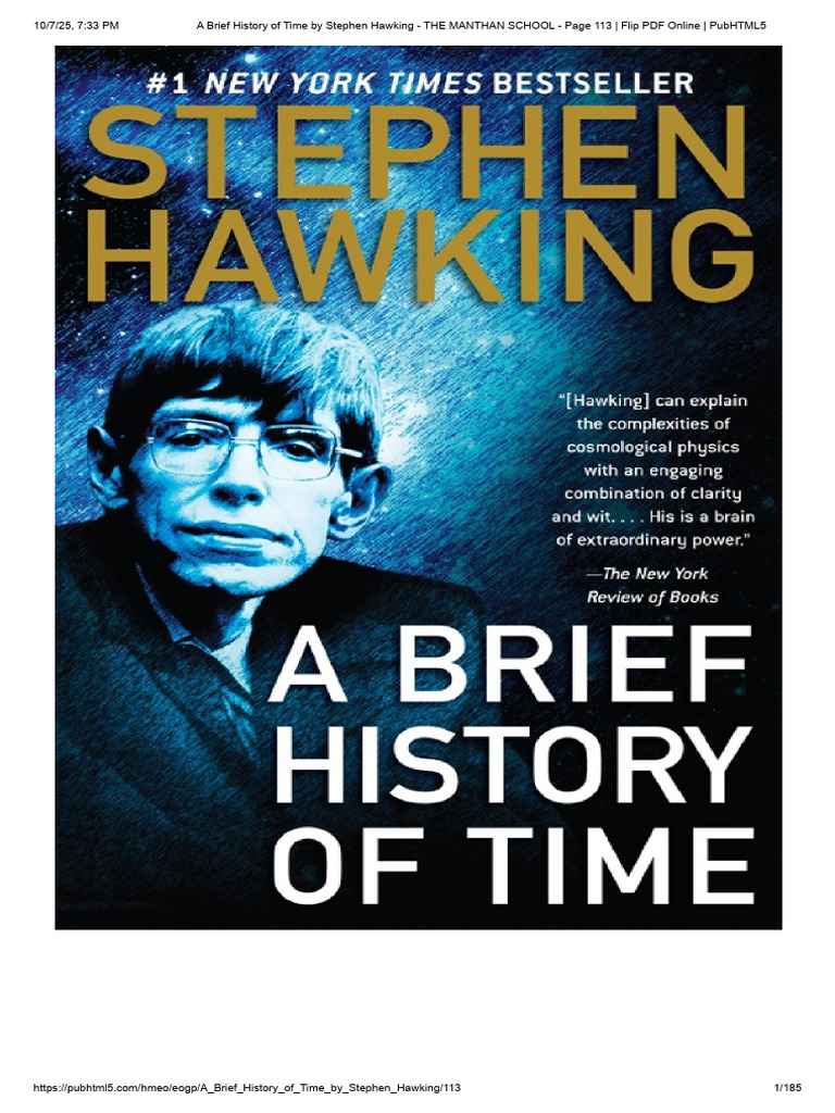 A Brief History of Time by Stephen Hawking - The MANTHAN SCHOOL - Page 113 _ Flip PDF Online ...