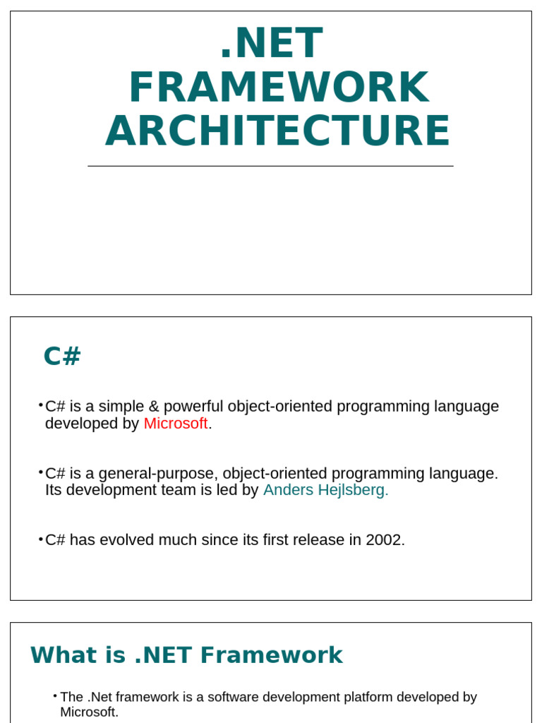 NET Framework Architecture (1) | PDF | C Sharp (Programming Language) | Runtime System