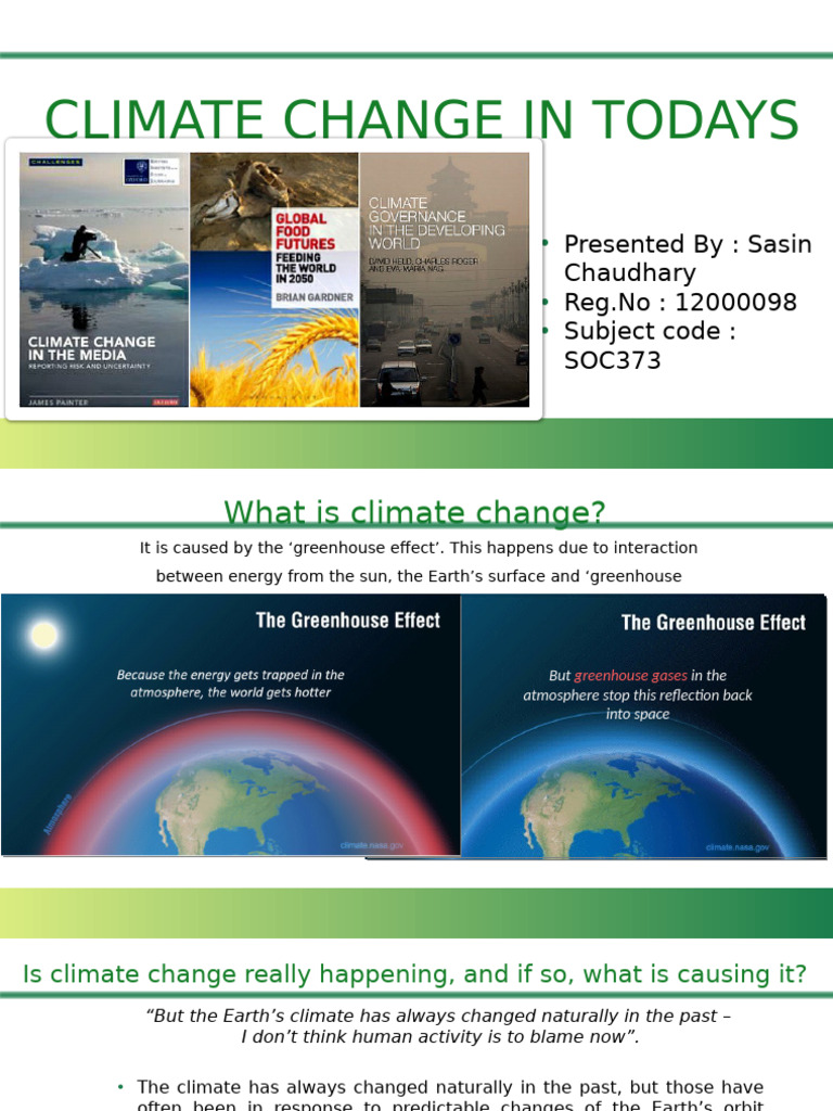 Climate Change Presentation 12000098 | PDF | Greenhouse Gas | Climate ...