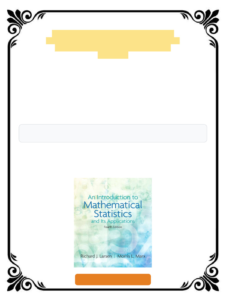 Introduction To Mathematical Statistics and Its Applications An 4th ...