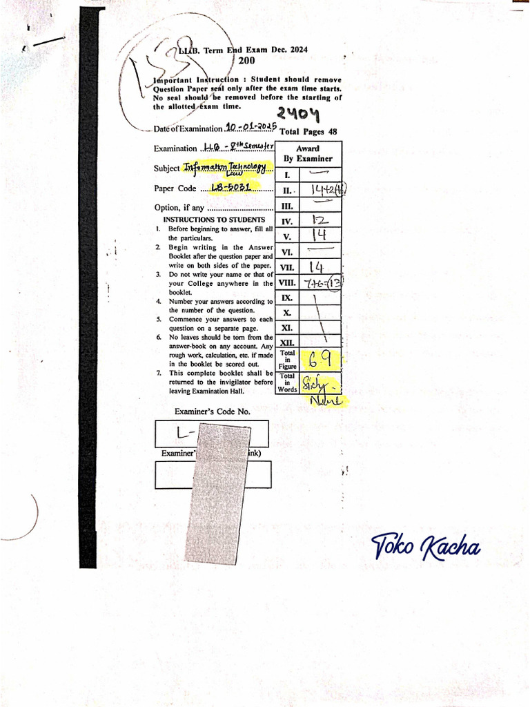 IT Law LB 5031 | PDF