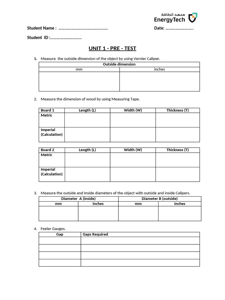 Unit 1 Pre Test 3 Pdf