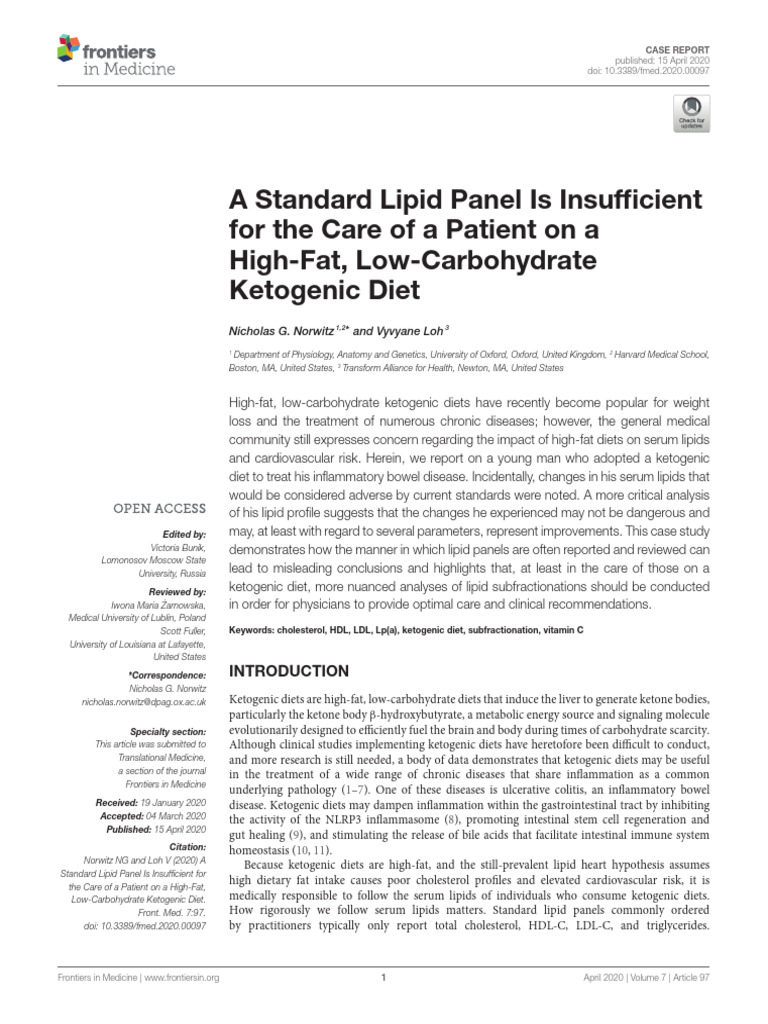 A Standard Lipid Panel Is Insufficient For The Care of A Patient On A ...