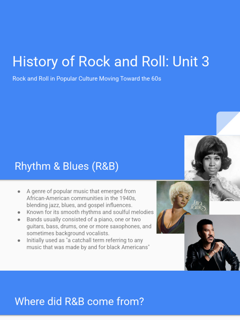 History of Rock and Roll - Unit 3 | PDF | Blues | Rhythm And Blues