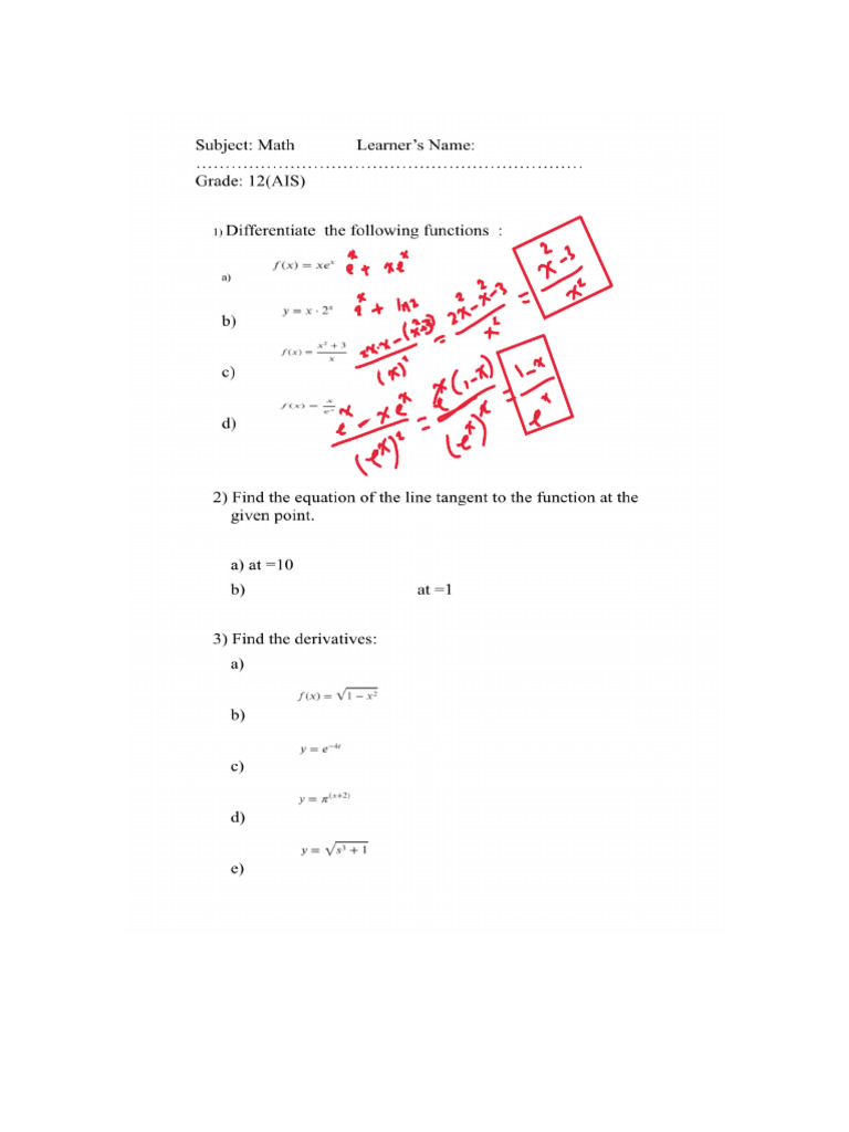 Worksheet(1) | PDF