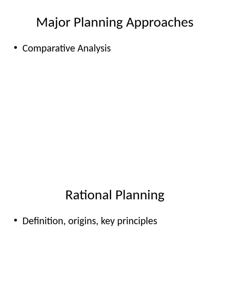 Planning Approaches Presentation | PDF