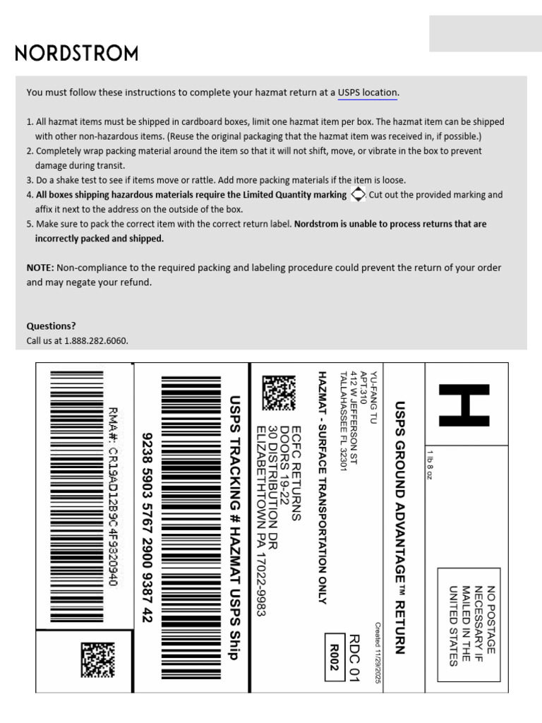 Nordstrom Return | PDF
