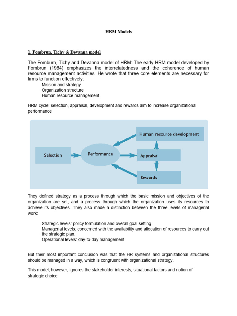 Toaz.info Hrm Models Pr 8032d561e79dcdb206de4a5fea0c6966 | PDF | Human ...