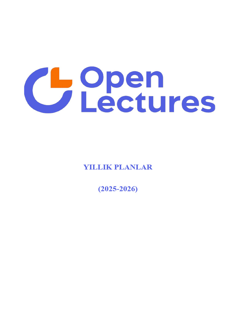 Open Lectures Yıllık Plan | PDF