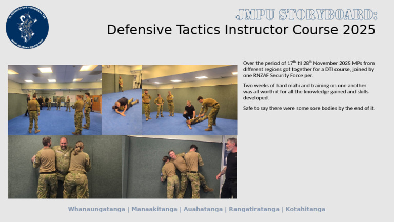 Defensive Tactics Instructor Course 2025 | PDF