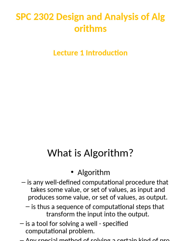 Lecture 1 Introduction | PDF | Algorithms | Multiplication