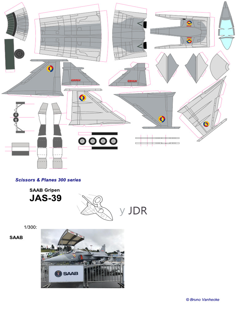 Saab Gripen Scissors and Planes Fuerza Aerea Colombiana 1-100 | PDF