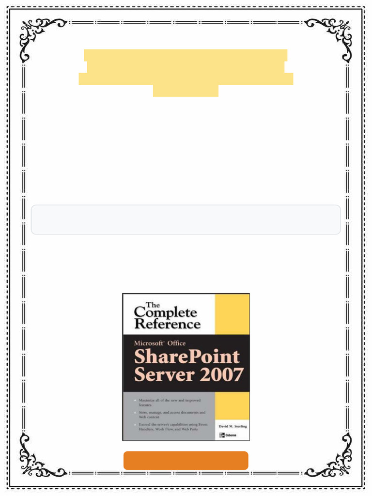 Microsoft Office SharePoint Server 2007 The Complete Reference 1st ...