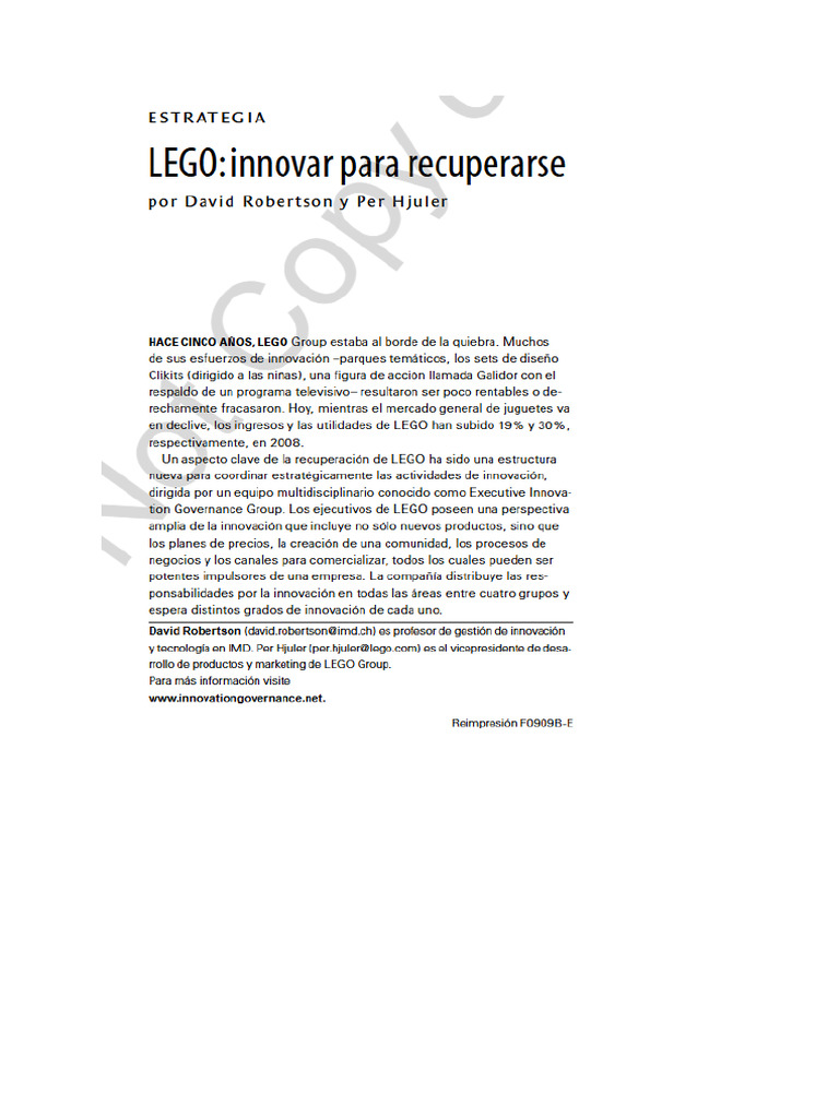 Caso Lego | PDF