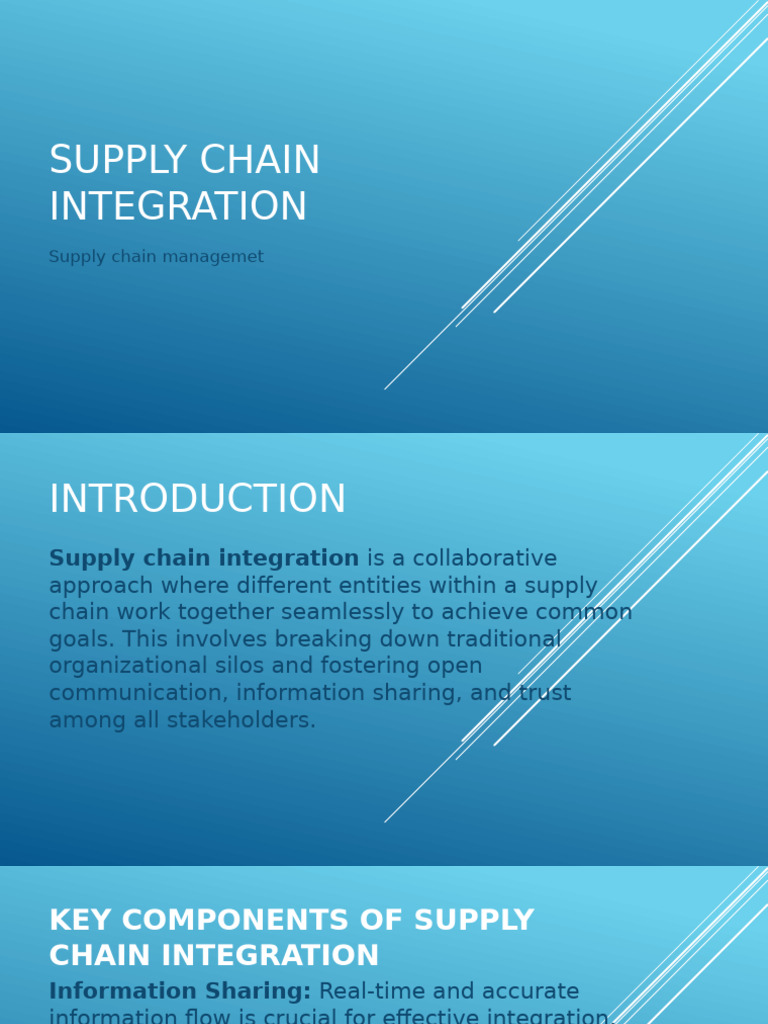 Supply Chain Integration | PDF | Supply Chain | Inventory