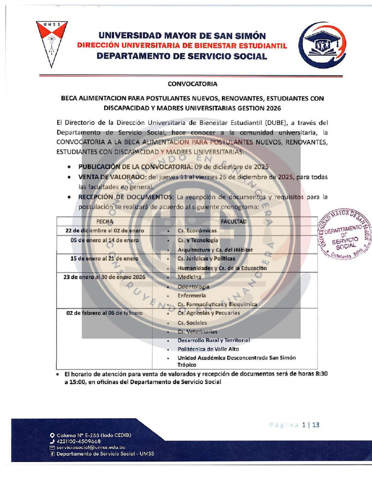 Comedor 2026 CEF | PDF