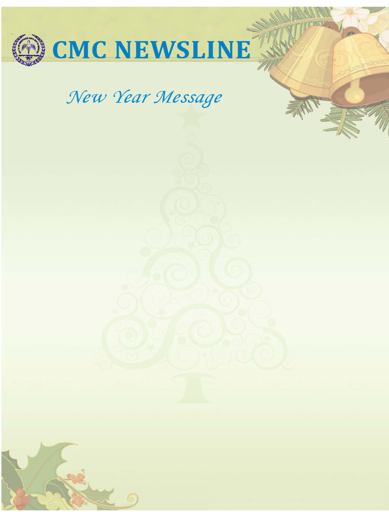 New Year Message: CMC Newsline | PDF | Medical School | Memory