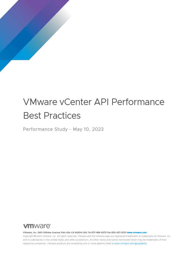 VMware VCenter API Performance Best Practices by Amith M Ravi S | PDF ...
