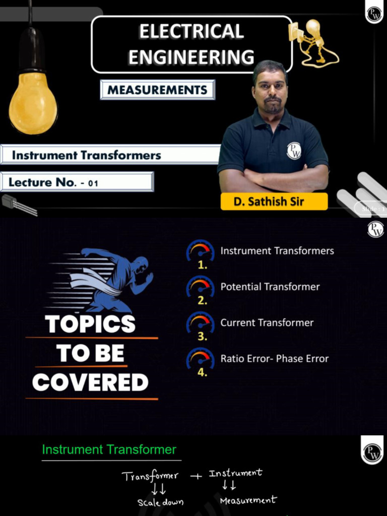 (Measurement) Instrument Transformers 01 Class Notes | PDF