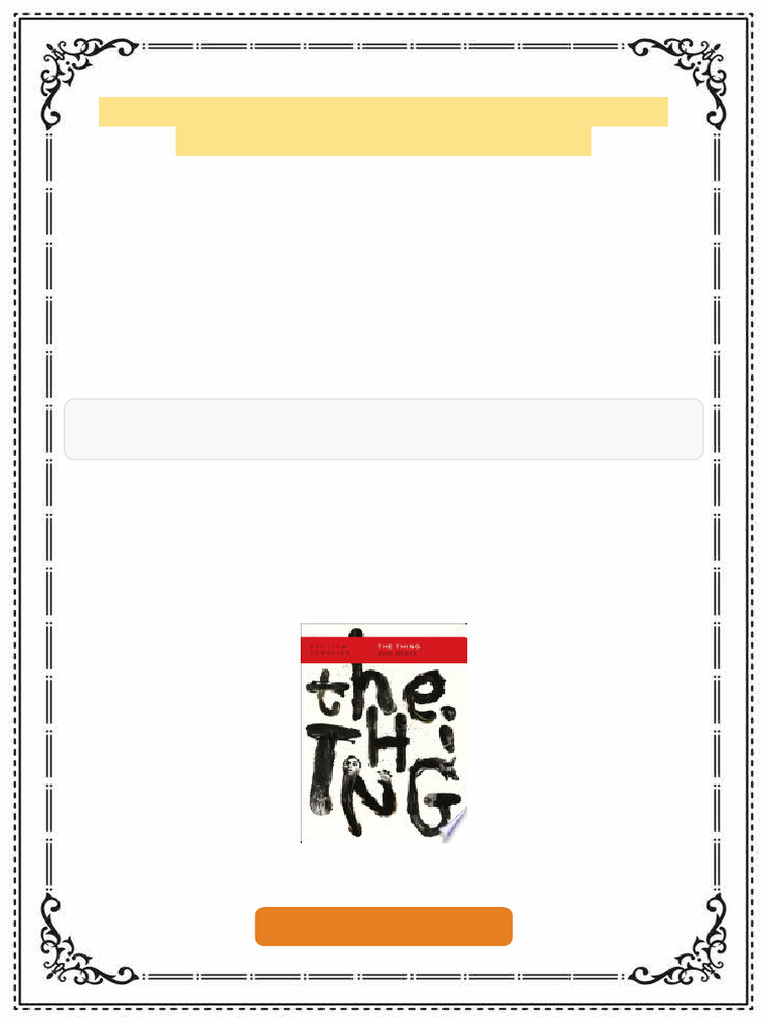 The Thing 2nd Edition Anne Billson Ebook Premium Digital Access | PDF