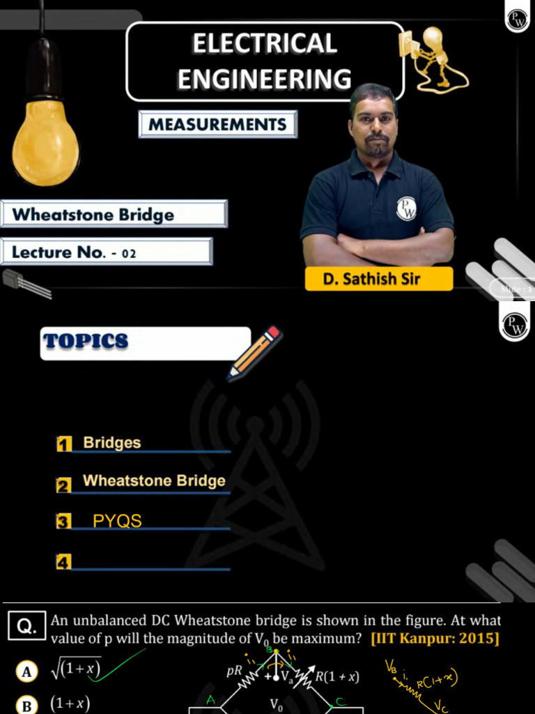 (Measurement) Wheatstone Bridge 02 Class Notes | PDF