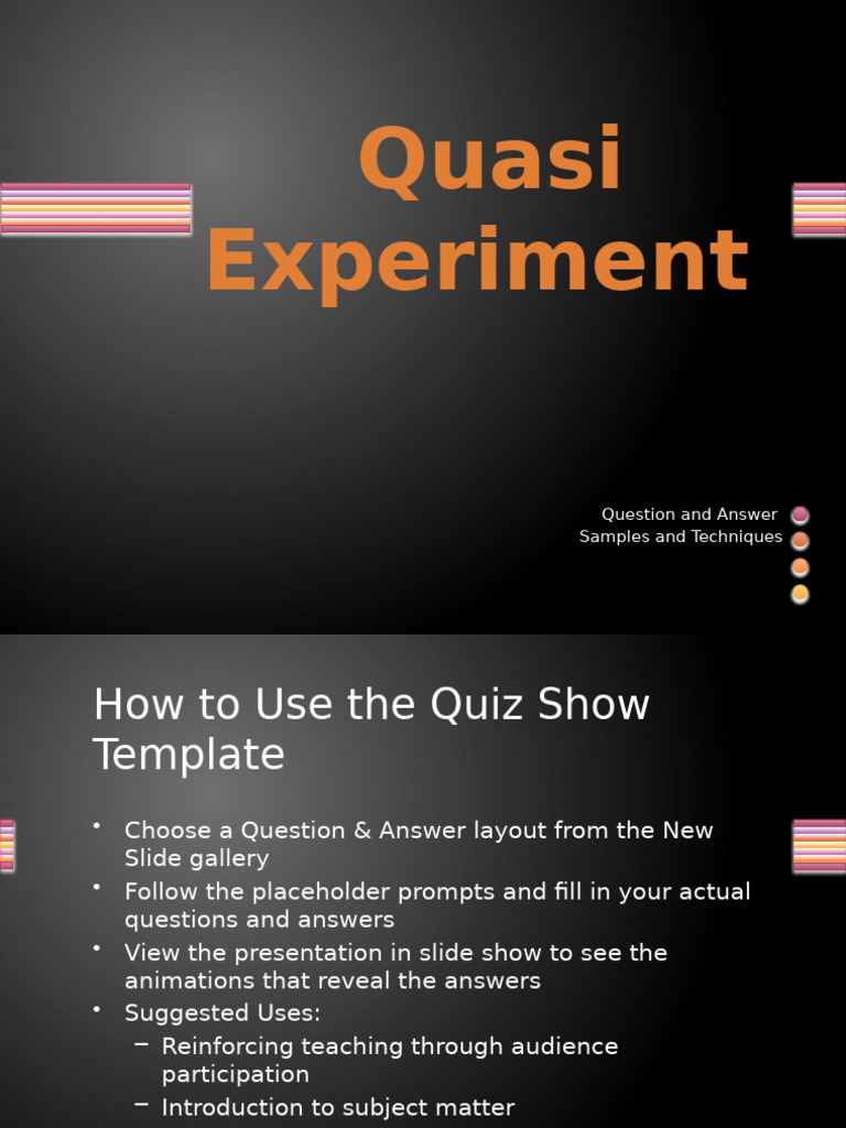 Quiz Show Template for Q&A Sessions | PDF