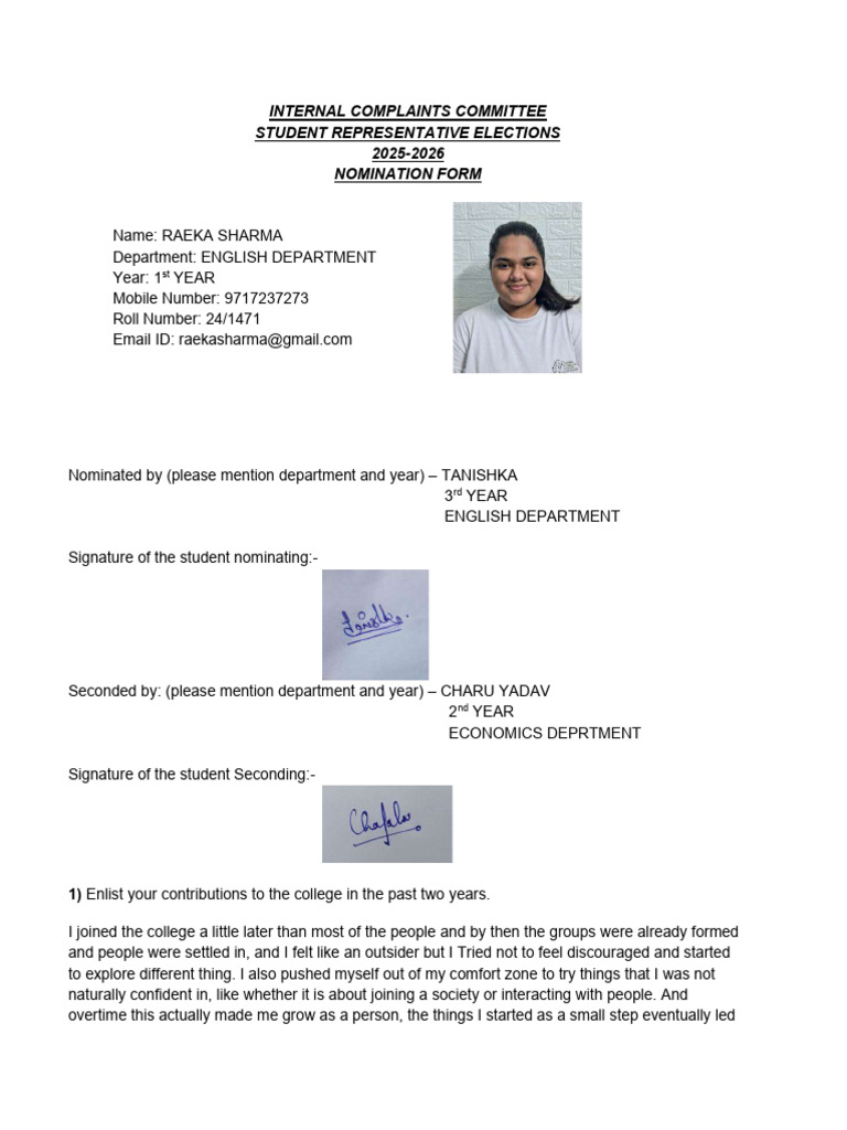 ICC Election Form | PDF