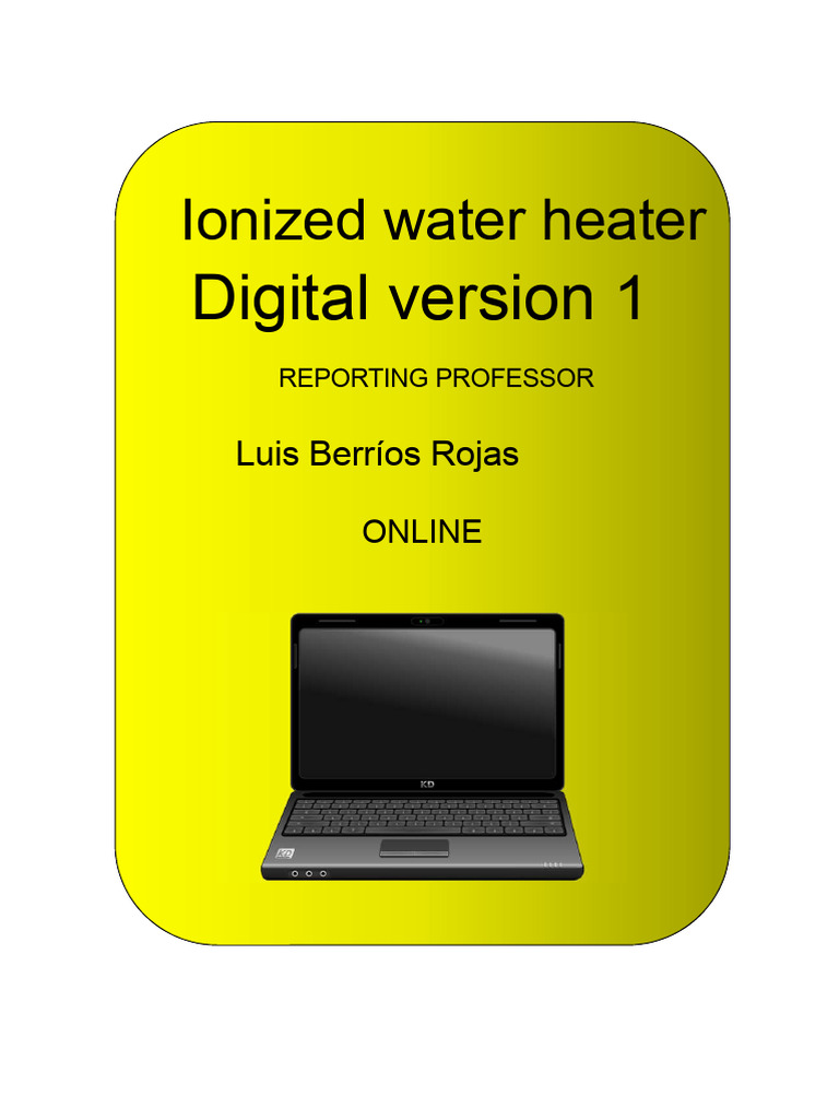 Ionized Water Heater Manual Guide | PDF | Electric Current | Atoms
