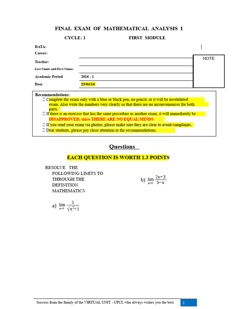 433077432-exam-mathematical-analysis-1.docx | PDF | Mathematical ...