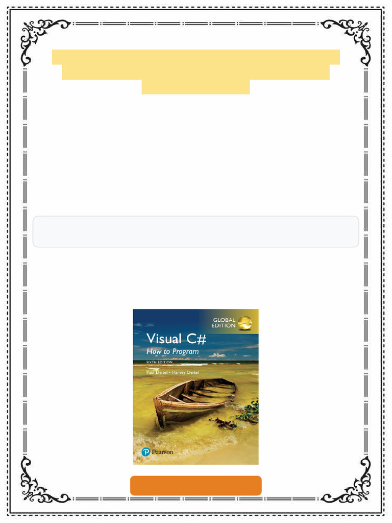 Visual C# How to Program 6th Edition Paul Deitel eBook corrected ...