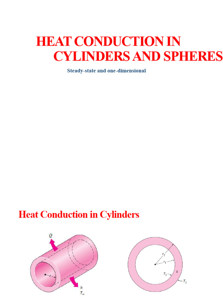 Heat Conduction in Cylinders and Spheres | PDF