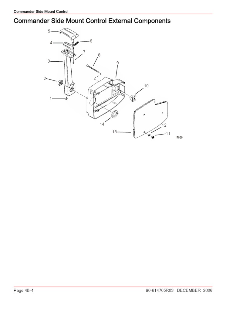 Mercury Commander Side Mount Control | PDF | Nut (Hardware) | Screw