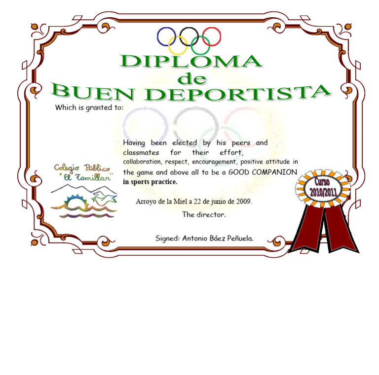 DIPLOMA GOOD ATHLETE 10-11.doc | PDF