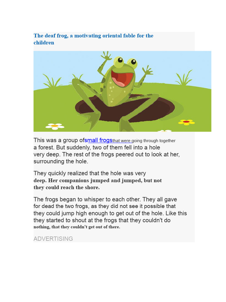 The deaf frog | PDF