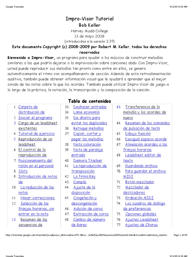 Impro Visor Tutorial Spanish | PDF | Point and Click | Acorde (Música)