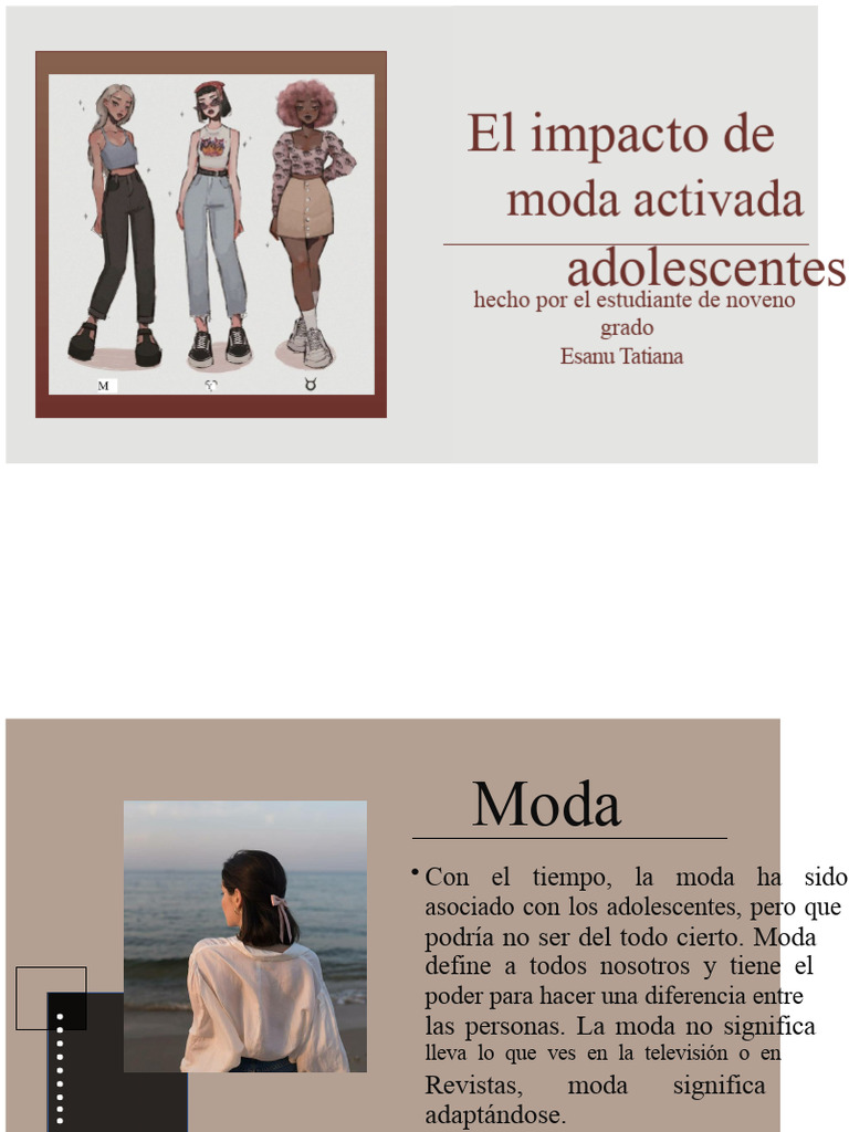 El Impacto de La Moda en Los Adolescentes | PDF | Moda | Ciencias del ...