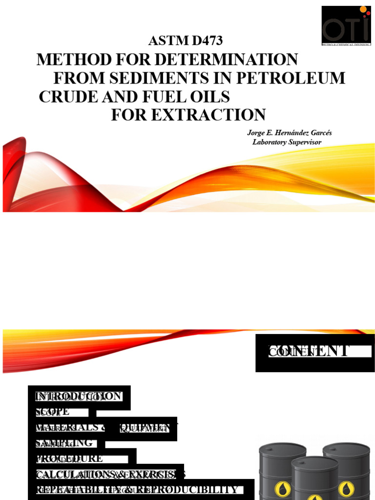 ASTM D473: Sediment in Crude Oils | PDF | Petroleum | Fuel Oil
