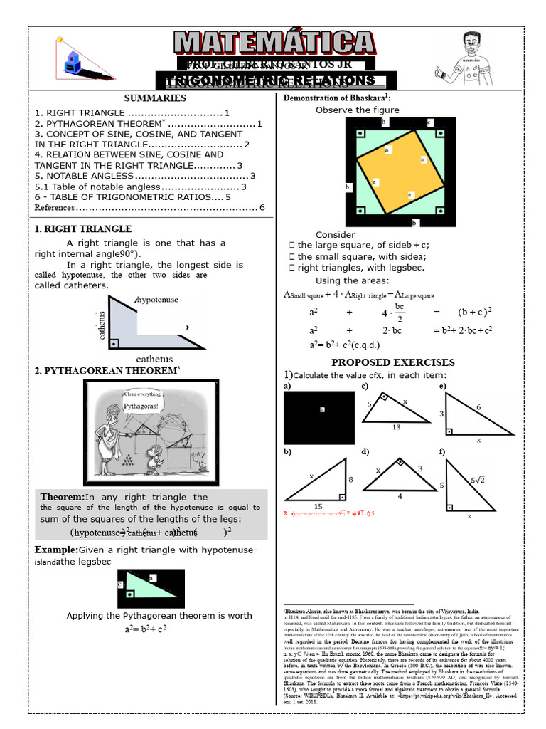 Trigonometric Relations Workbook (6 Pages, 31 Questions) | PDF ...