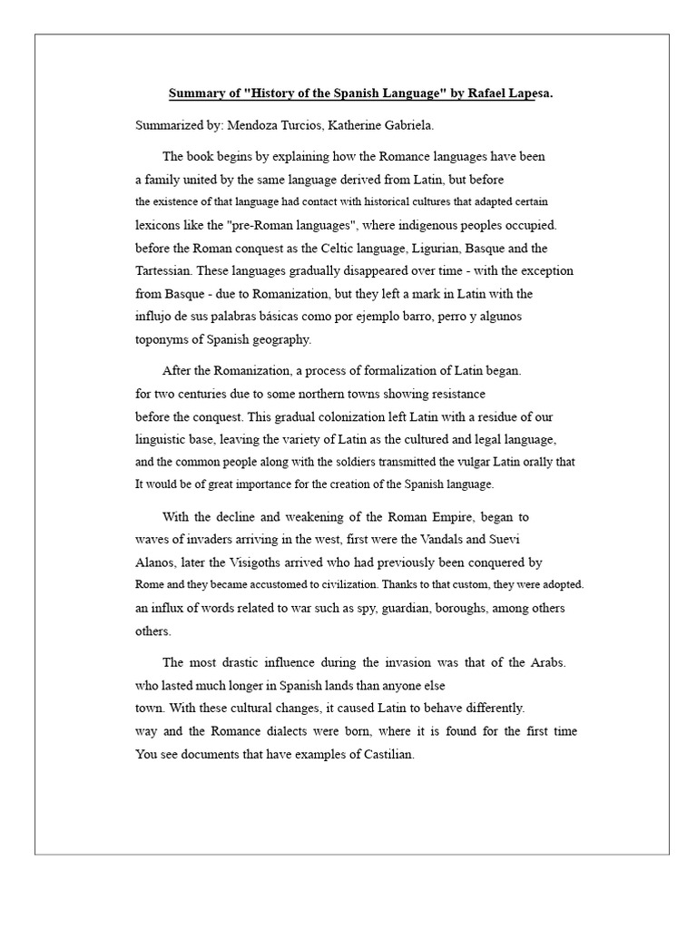 Evolution of the Spanish Language History | PDF | Spanish Language | Spain