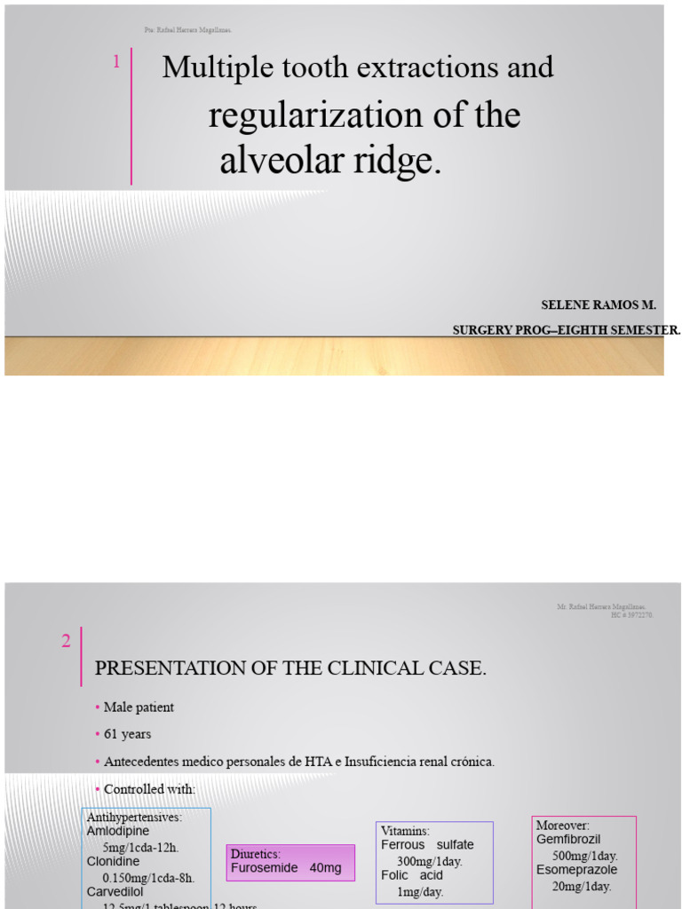Multiple Extractions and Alveolar Ridge Regularization | PDF | Clinical Medicine | Medical ...