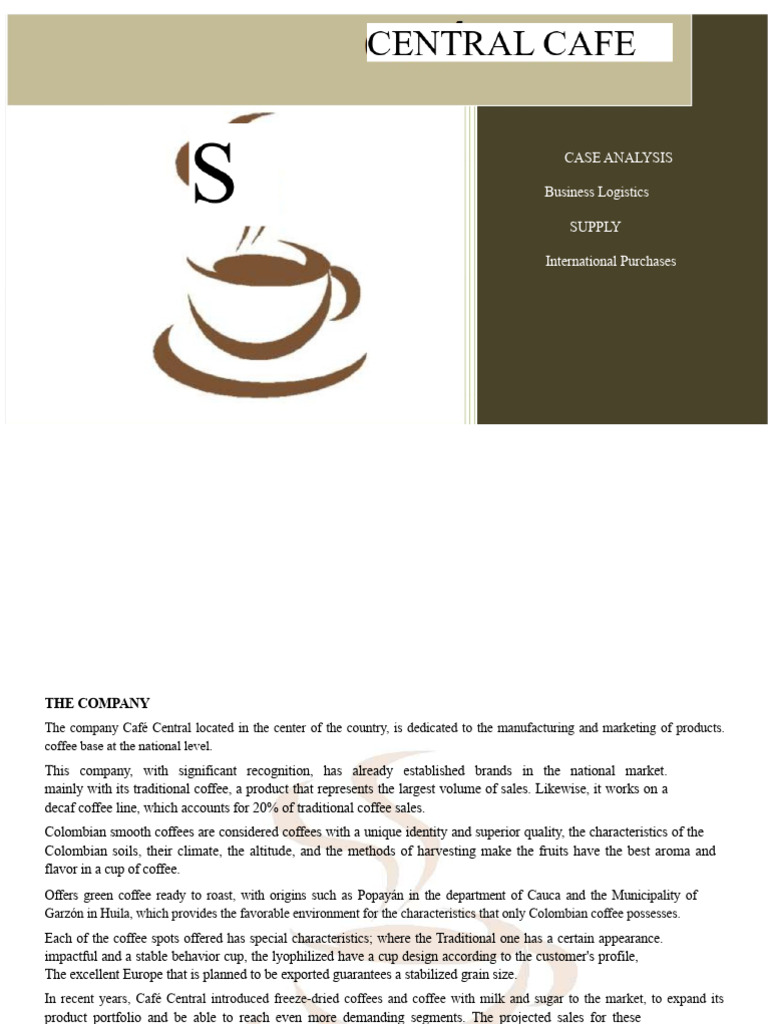 Cafe case 2020 | PDF | Coffee