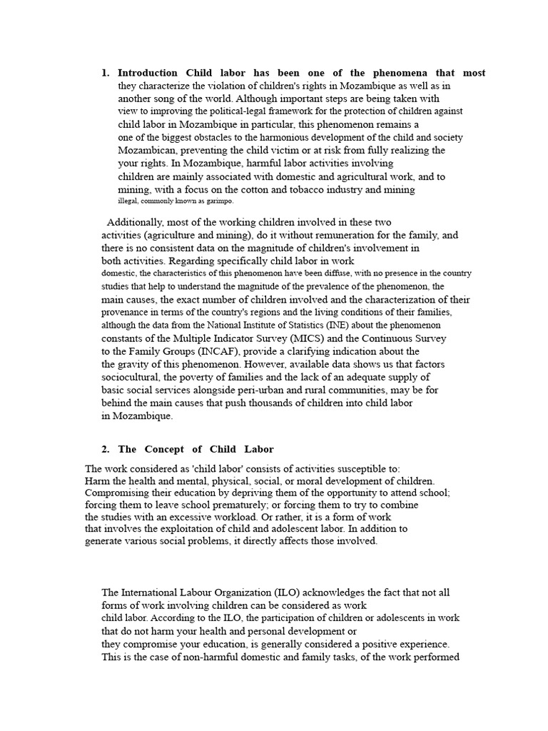 Child Labor | PDF | Child Labour | International Labour Organization