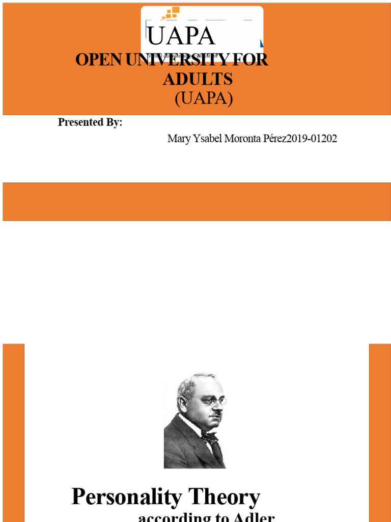 Presentation of Personality Theory According To Adler | PDF ...