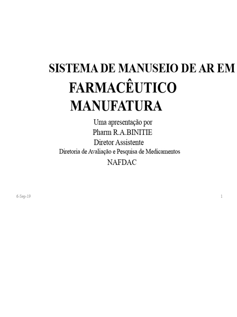 Sistema de Manuseio de Ar na Indústria Farmacêutica | PDF
