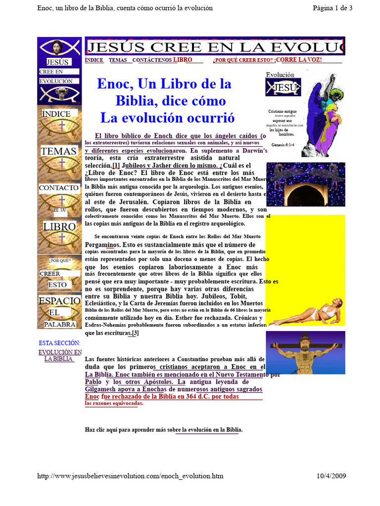 Enoc y la Evolución en la Biblia | PDF | Biblia | Manuscritos del Mar ...