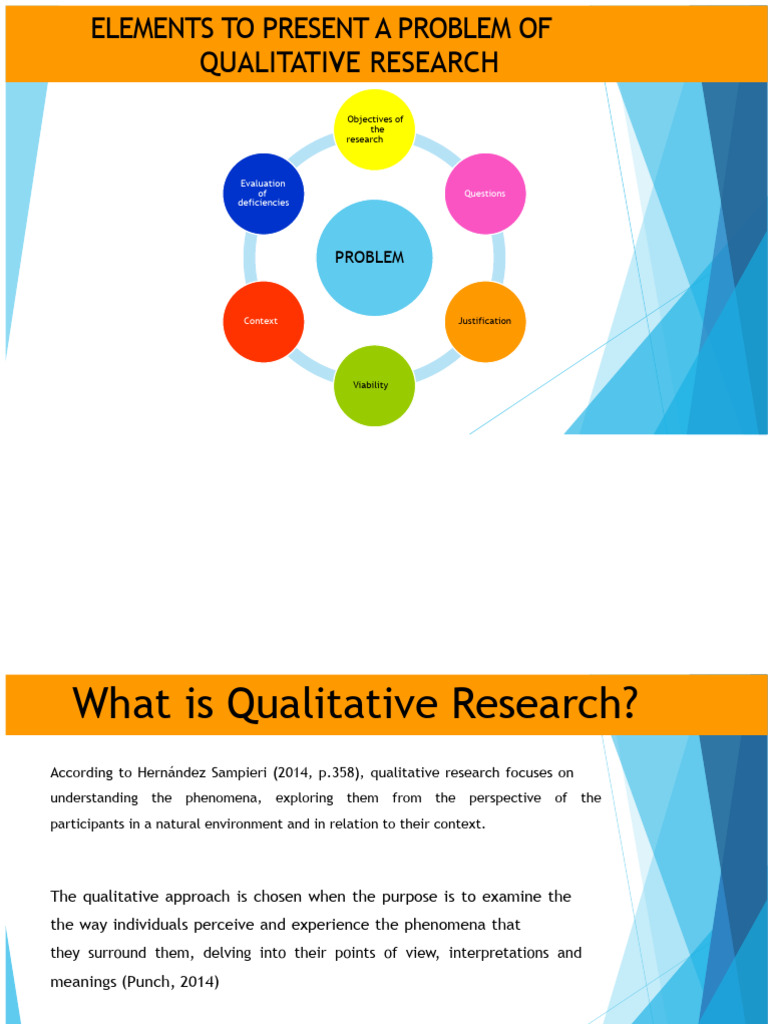 Elements to Formulate a Qualitative Research Problem | PDF ...