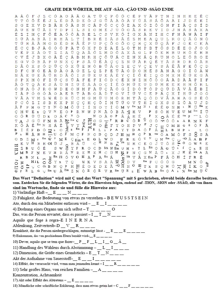 -tion und -sion | PDF